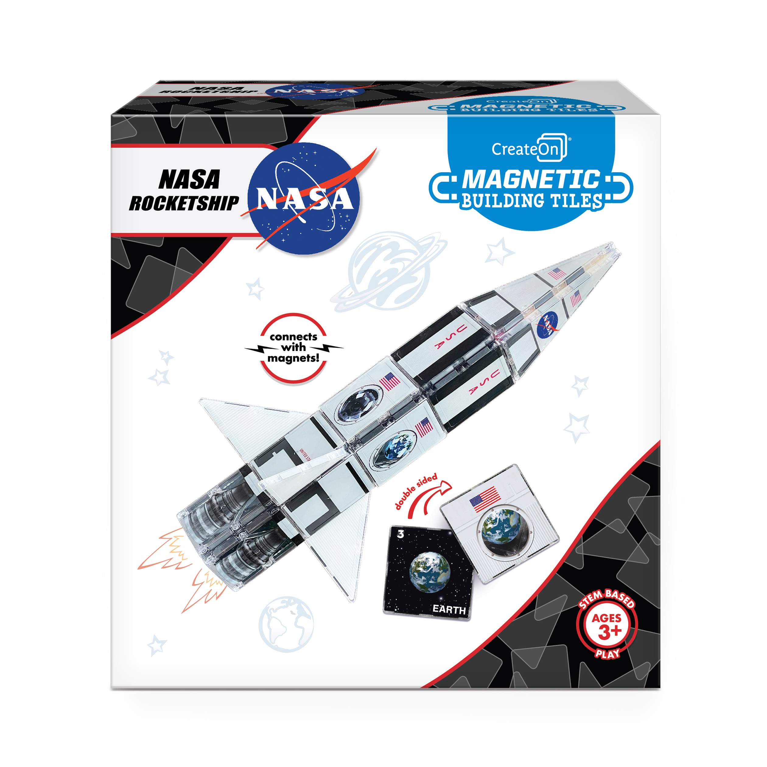 NASA Rocketship – Space Exploration Toy Set | CreateOn